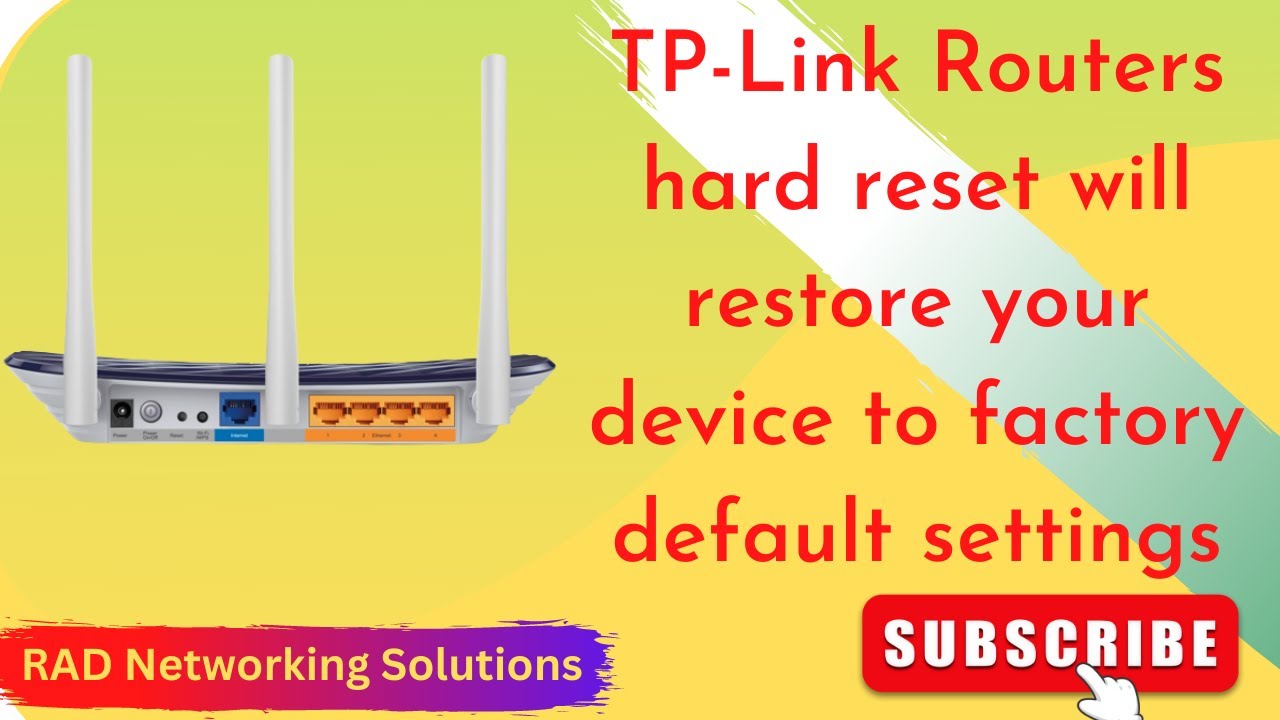 How to Hard reset my TP-Link Archer C20 AC750 Wireless Router - English ...
