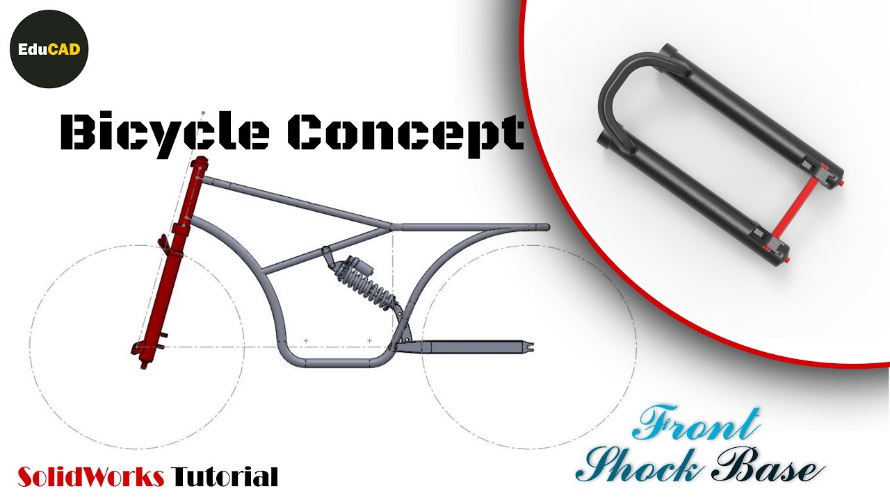 Solidworks Tutorial : Bicycle Concept (Front Shock Base) Part 06-01 ...