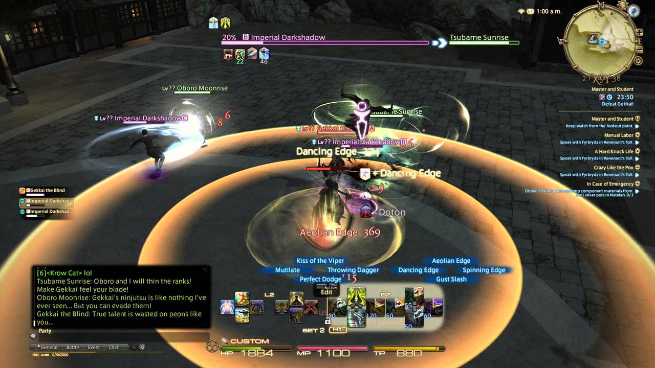 FFXIV Ninja Quest "Master and Student" lv 50 - YouTube