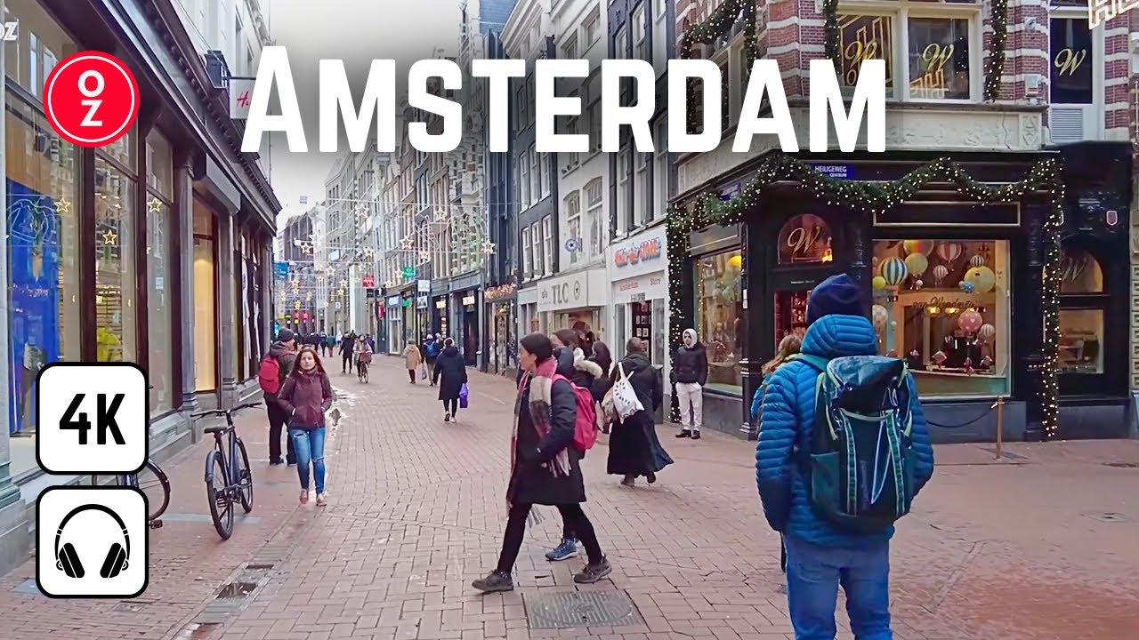 Amsterdam, Netherlands - Enjoy the Tranquil Streets along the Canal, 4K ...