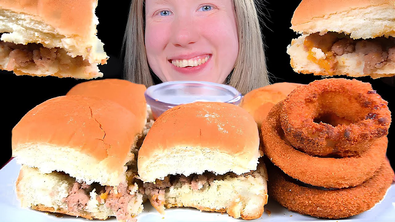 ASMR CHEESEBURGER SLIDERS MUKBANG EATING SOUNDS - YouTube