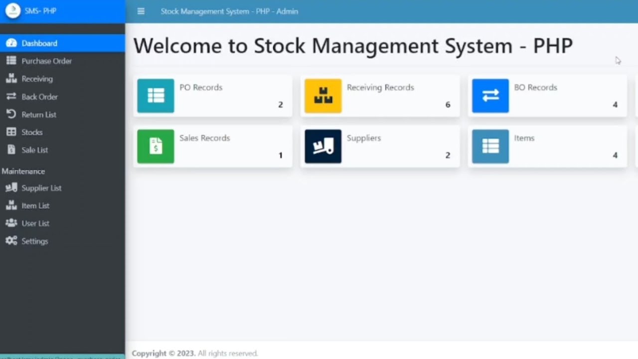 Stock Management System in PHP & MySQL with Free Source Code | Download - YouTube