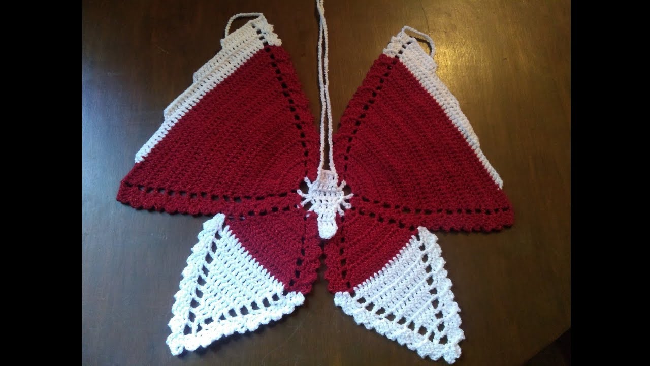Croptop en forma de mariposa tejido a crochet - YouTube