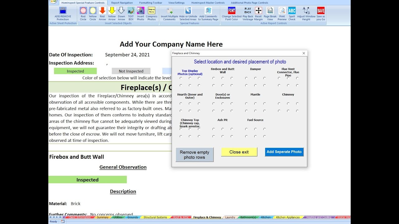 How to add one or more photos to HomInspect home inspection software - YouTube