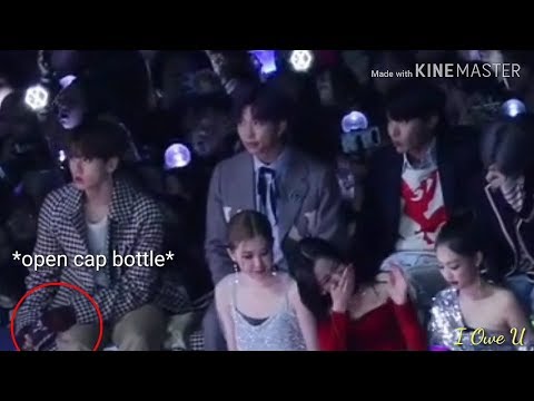 Shy boy Jungkook cannot drink water because of Rose