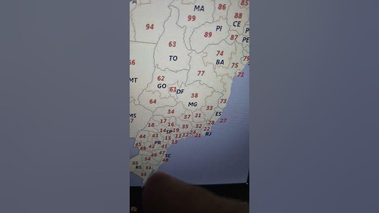 Qual é o seu DDD ... Mapa do Brasil com todos os DDD por estado e ...