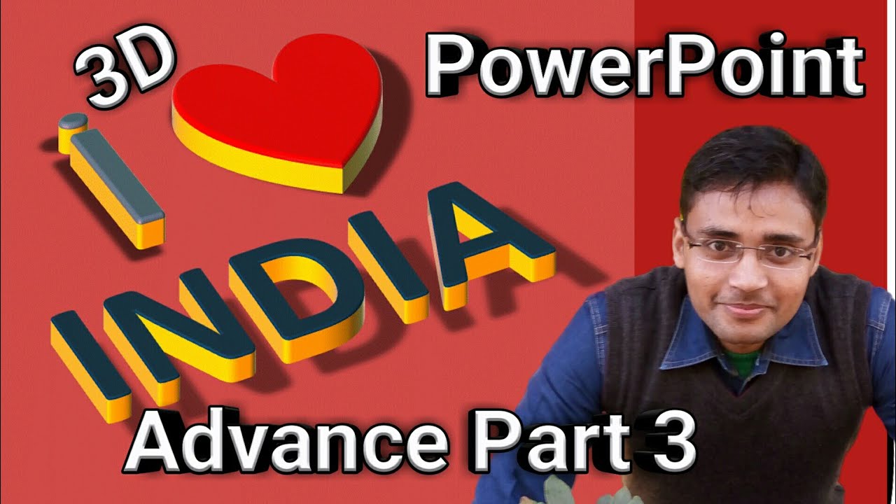 HOW TO CREATE 3D TEXT AND SHAPE IN POWERPOINT FOR FIRST SLIDE - YouTube