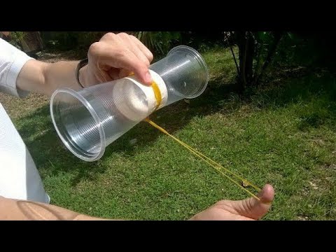 How to make Cup Gliders.(diy Magnus Effect plane) - YouTube