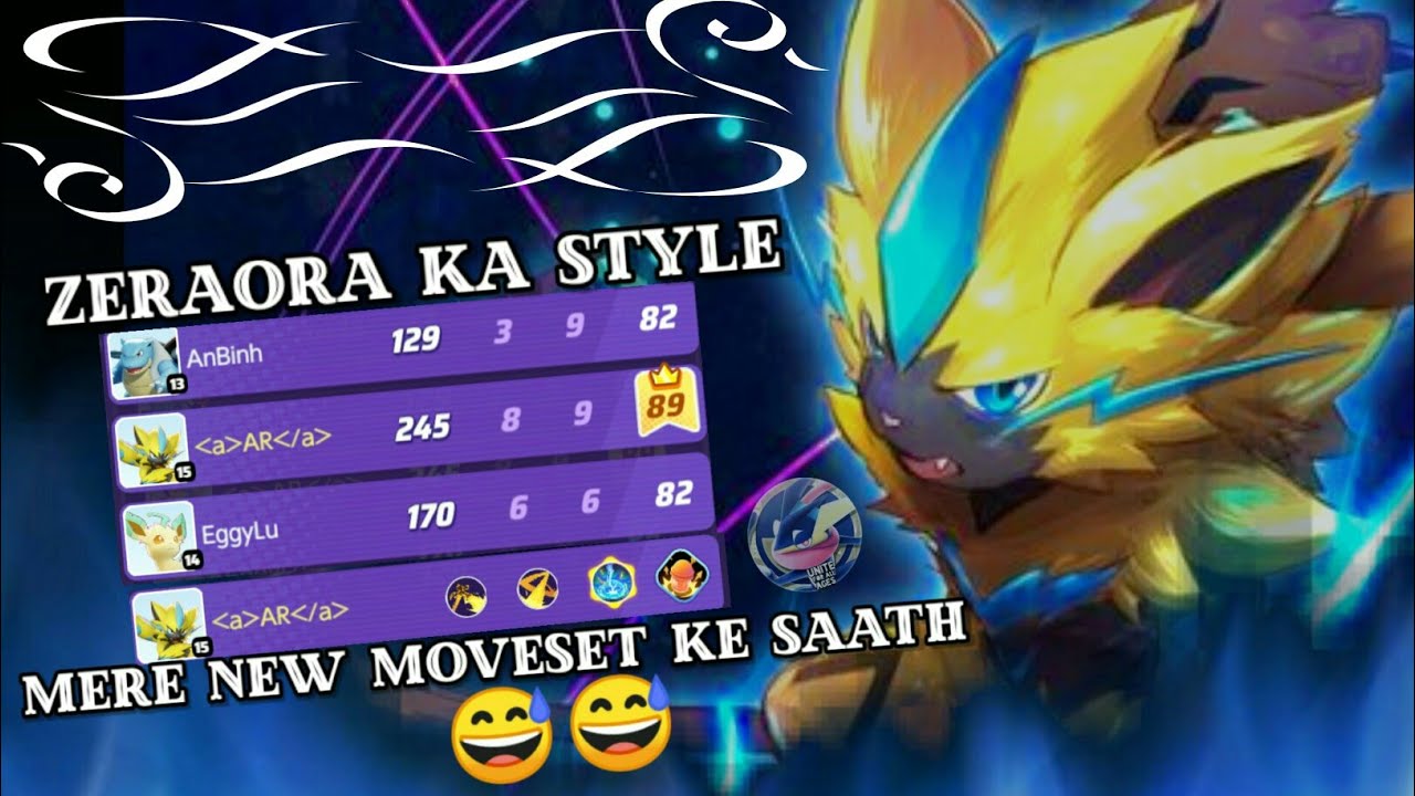 Zeraora With New Style || Pokemon Unite Gameplay || Unite For All Ages ...