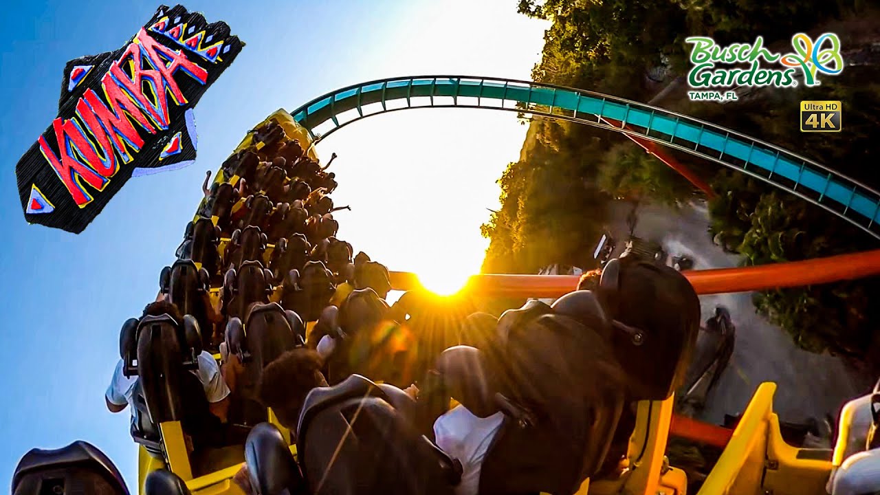 Kumba Roller Coaster On Ride Back Row 4K POV Busch Gardens Tampa 2022 ...
