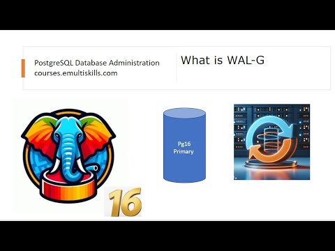 What is WAL G in postgresql - YouTube
