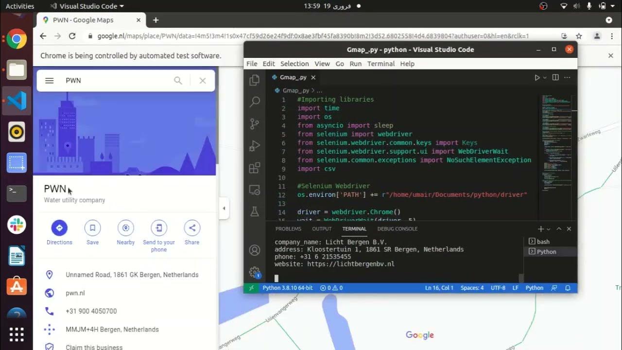 Scraping data from Google Map | Using Selenium | web Scraping. - YouTube