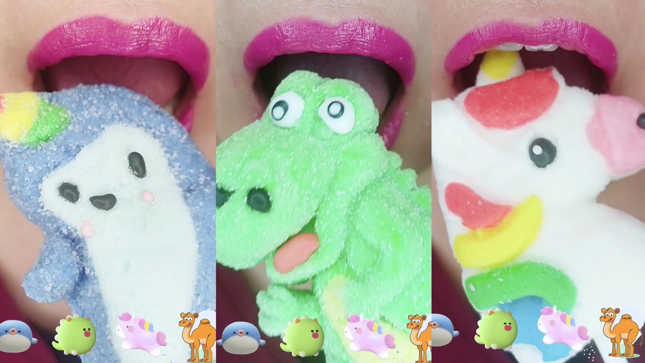 ASMR Satisfying Soft Chewing Marshmallow Eating Sounds Compilation ...