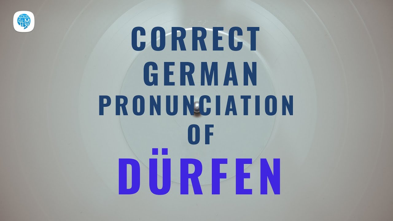 How to pronounce 'dürfen' (to be allowed to) in German? | German ...