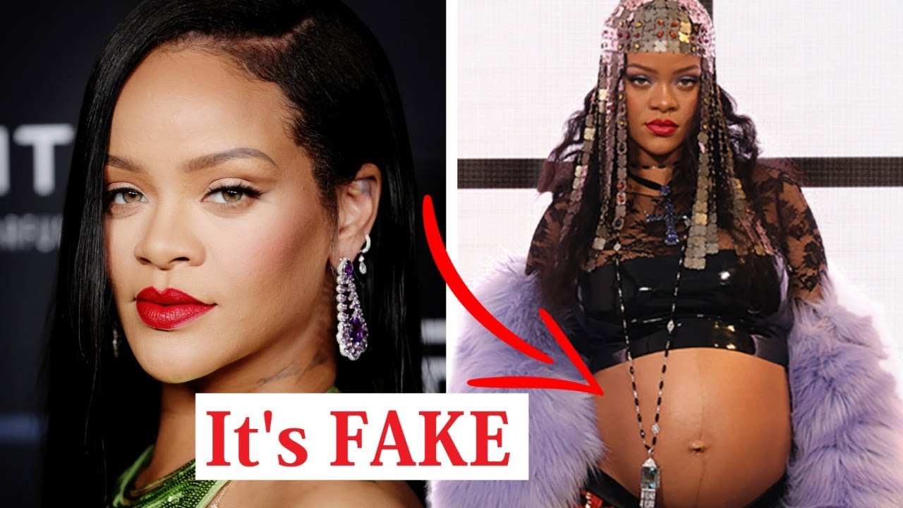 Fake Pregnancy Rihanna Being Accused Of Wearing Fake Belly On Red