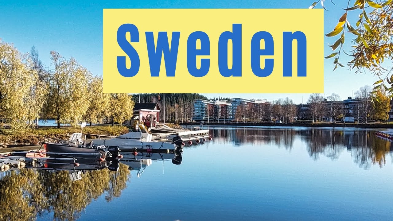Virtual walk around Piteå, Sweden, October 25 - YouTube