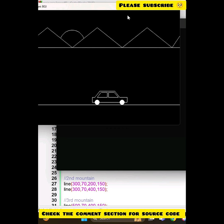 Computer Graphics project in C/C++41 c moving car shorts - YouTube