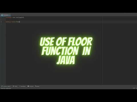 Rounding numbers using floor function in JAVA - YouTube