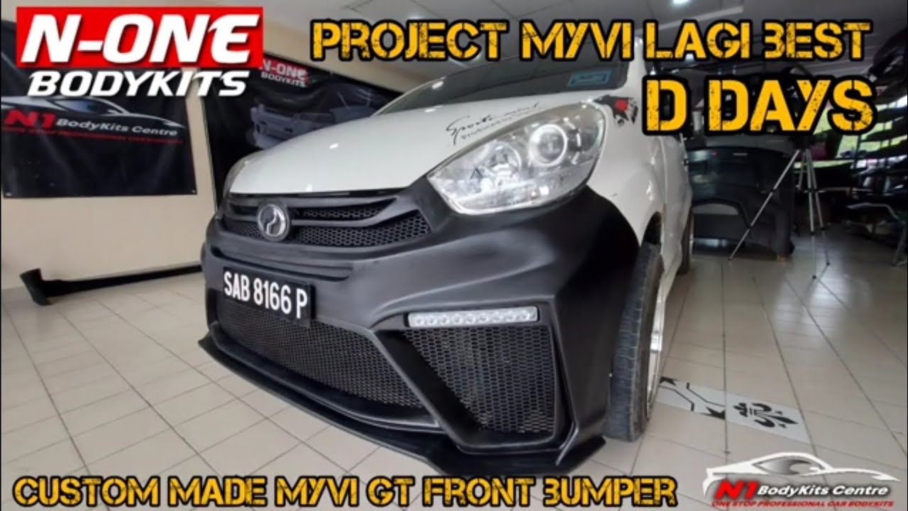 D days project myvi lagi best custom made myvi gt front bumper - YouTube