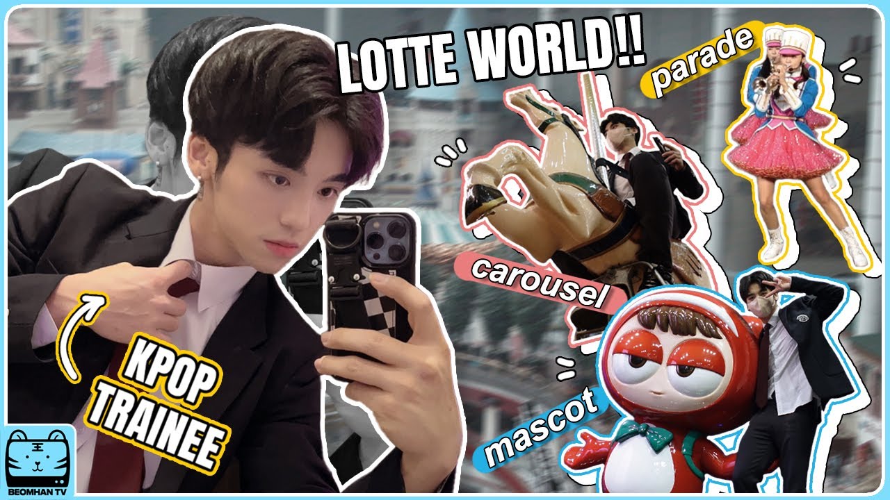 KPOP Trainee goes to AMUSEMENT PARK!! (fun) - YouTube