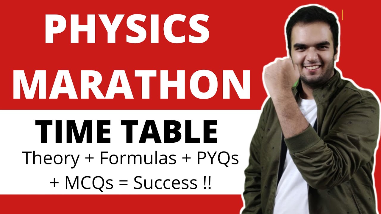 PHYSICS Marathon Series Time Table!! RG LECTURES - Theory + MCQs ...