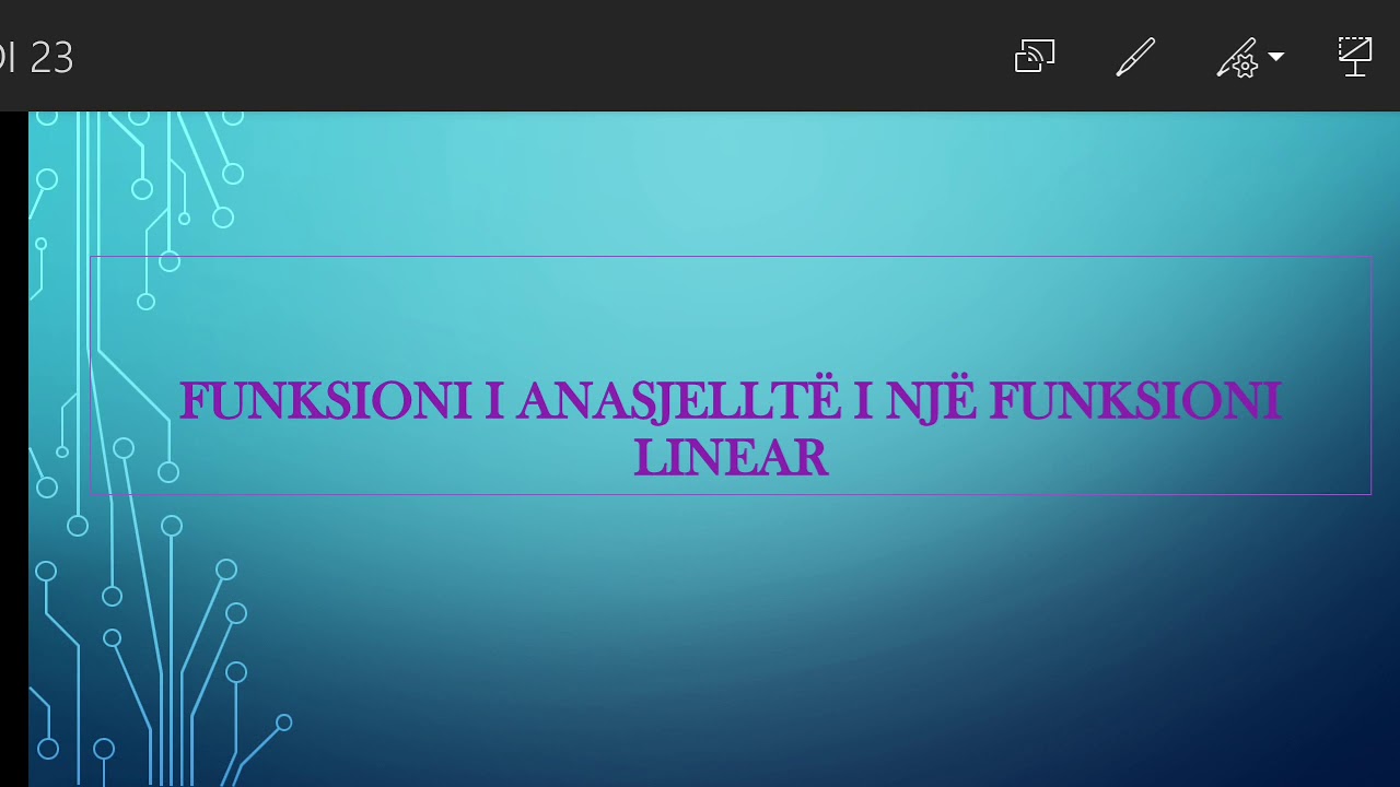 Funksioni i anasjelltë i një funksioni linear - YouTube