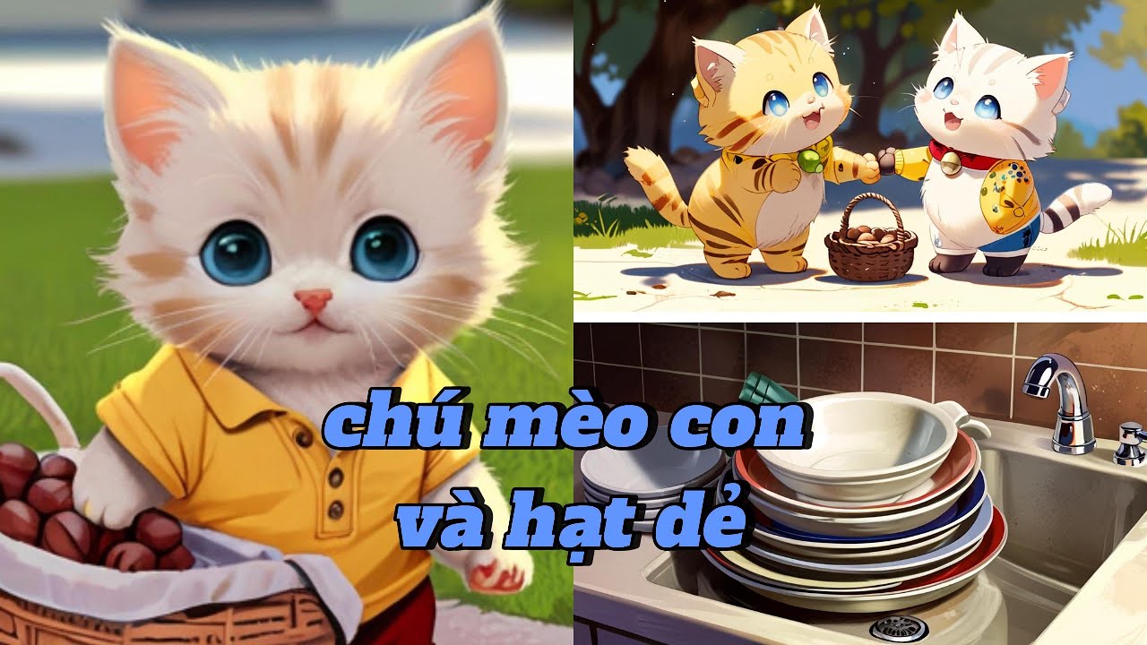 giỏ hạt dẻ và sự nhận lỗi của mèo con #cat #cartoon #animals #animation ...