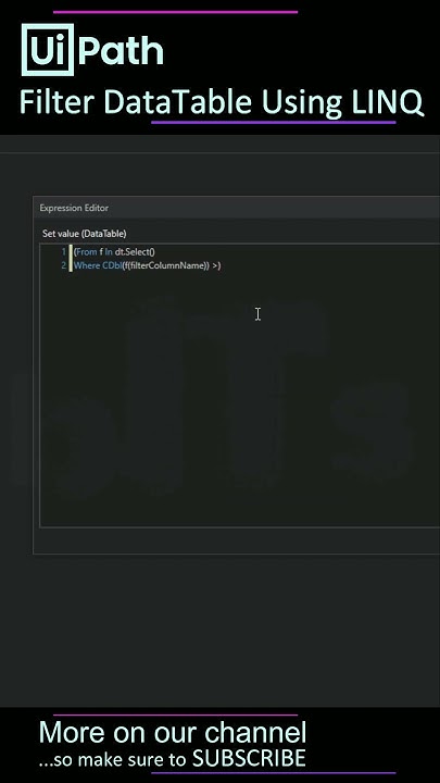 UiPath Tutorial: DataTable Filtering with LINQ | Advanced Data Manipulation - YouTube