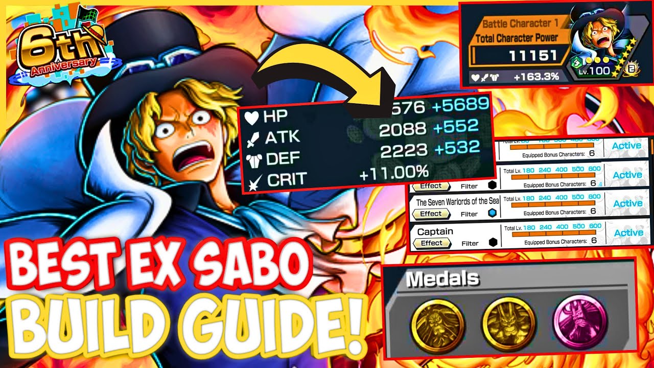 The BEST EX Sabo Build! Skill, Stats Support etc! One Piece Bounty Rush ...
