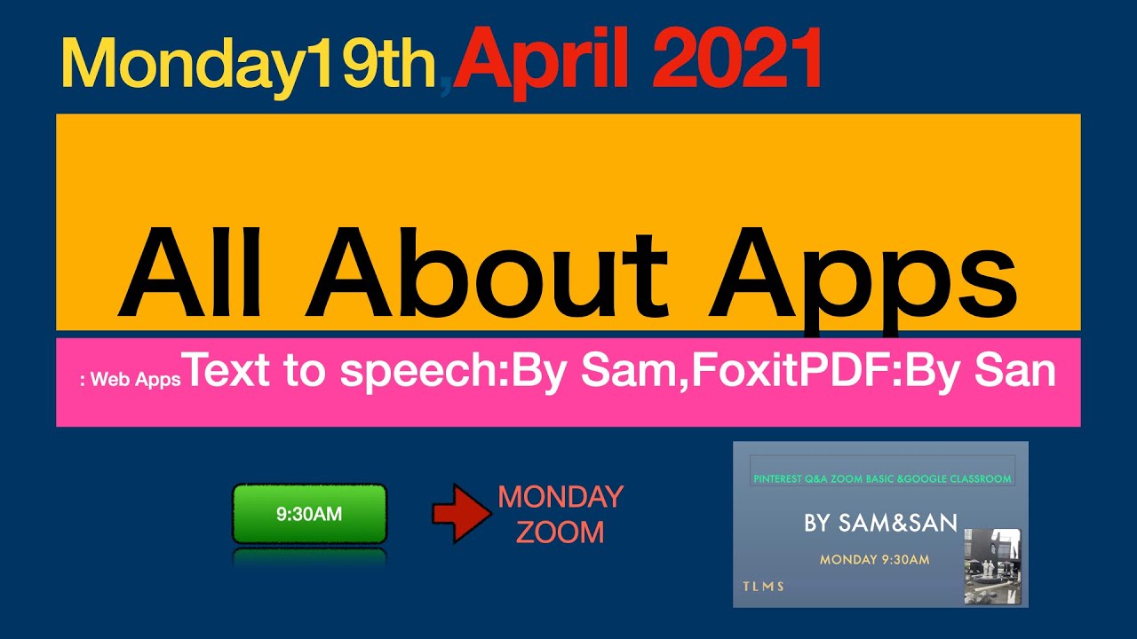 Monday19thApril About Applications for learning Languages By AJ.Sam&San ...