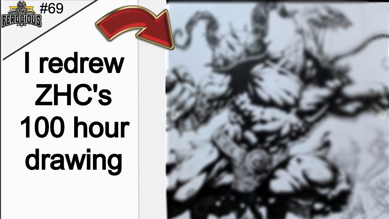 I spent three hours drawing ZHC’s 100 hour art (day 69/100) - YouTube