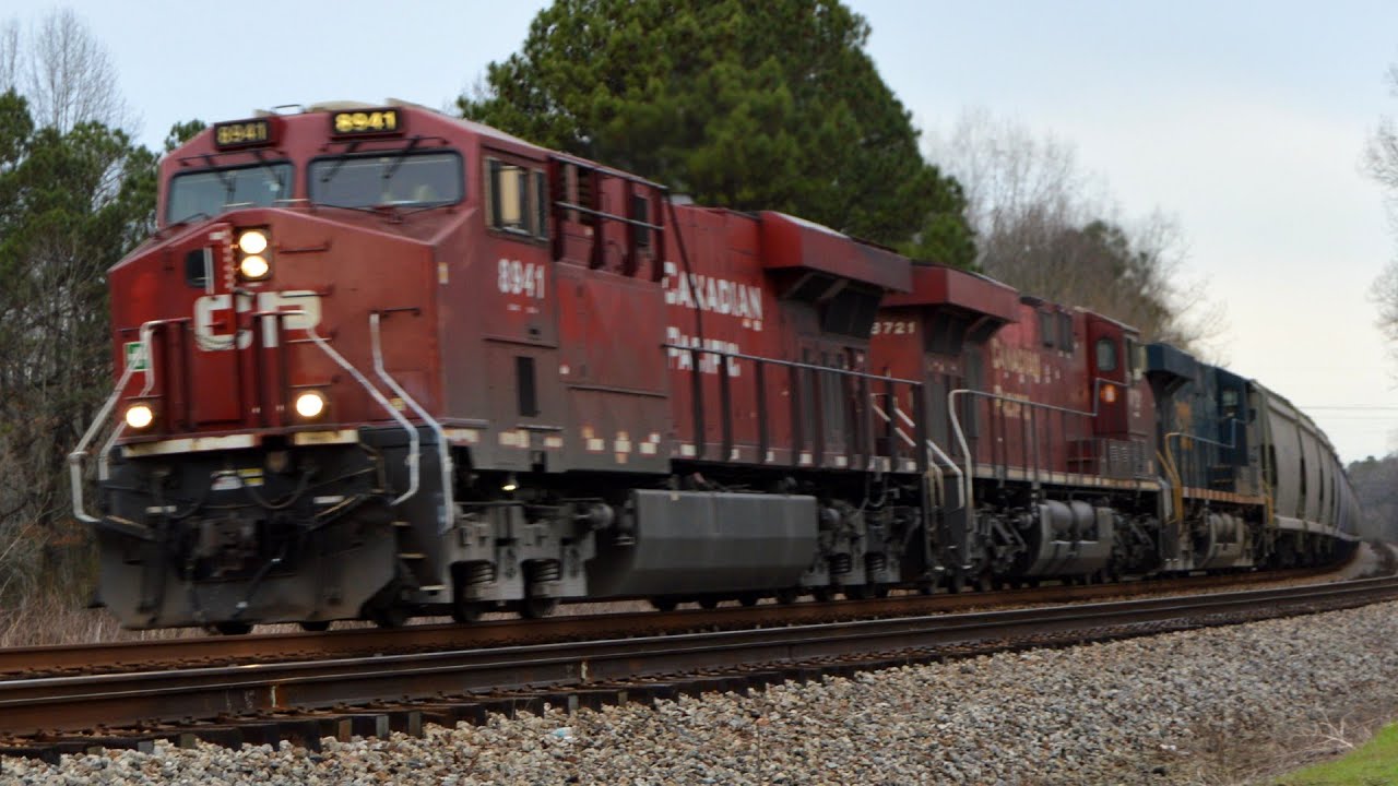 CP 8941 with a Nice K5HA Leads New Potash Train CSX B243 - 2-14-23 - YouTube