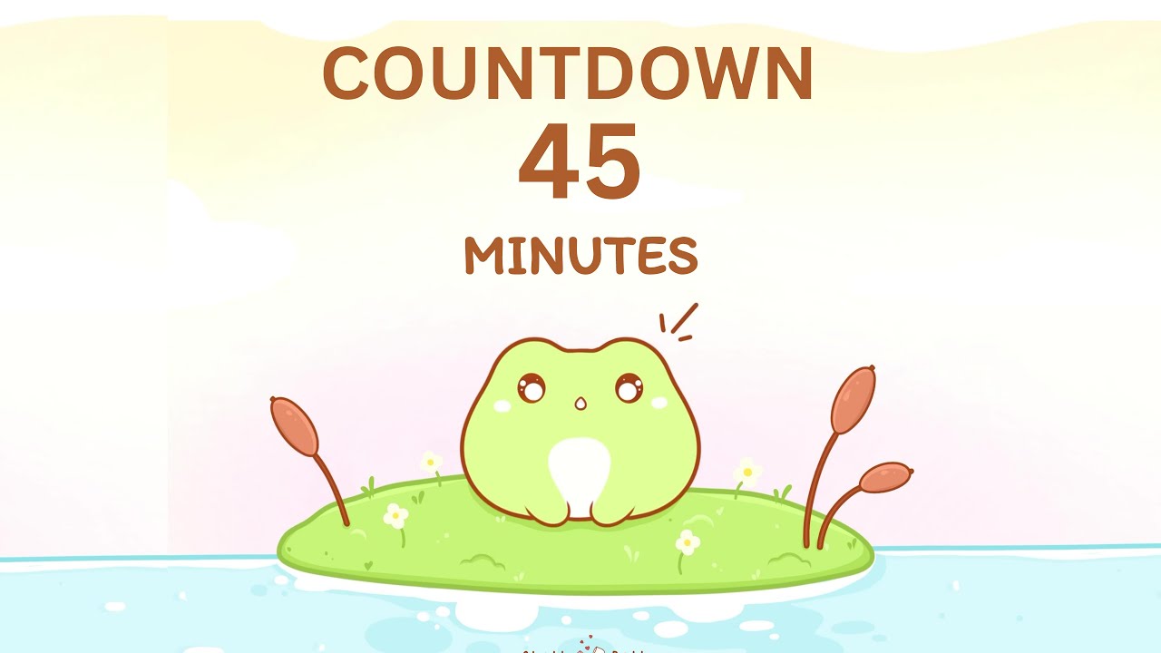 45 mins (Study Timer) Deep ambience animated cute frog Lofi aesthetic ...