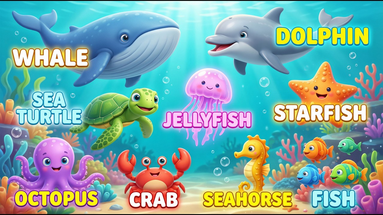 🐋🐬Sea Animals for Toddlers 🌊🐠 | Ocean Animals for Kids #seaanimals # ...