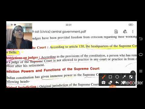 Powers and the function of the supreme court - YouTube