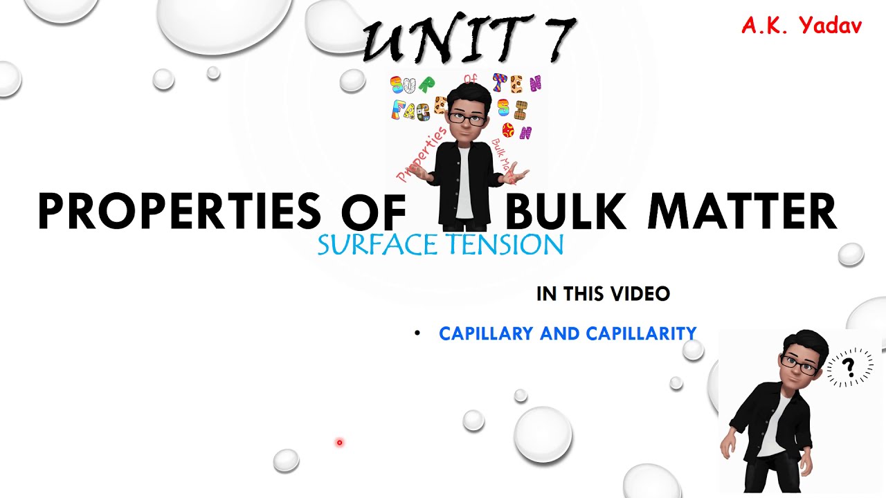 Capillary action (Ascent formula) - YouTube