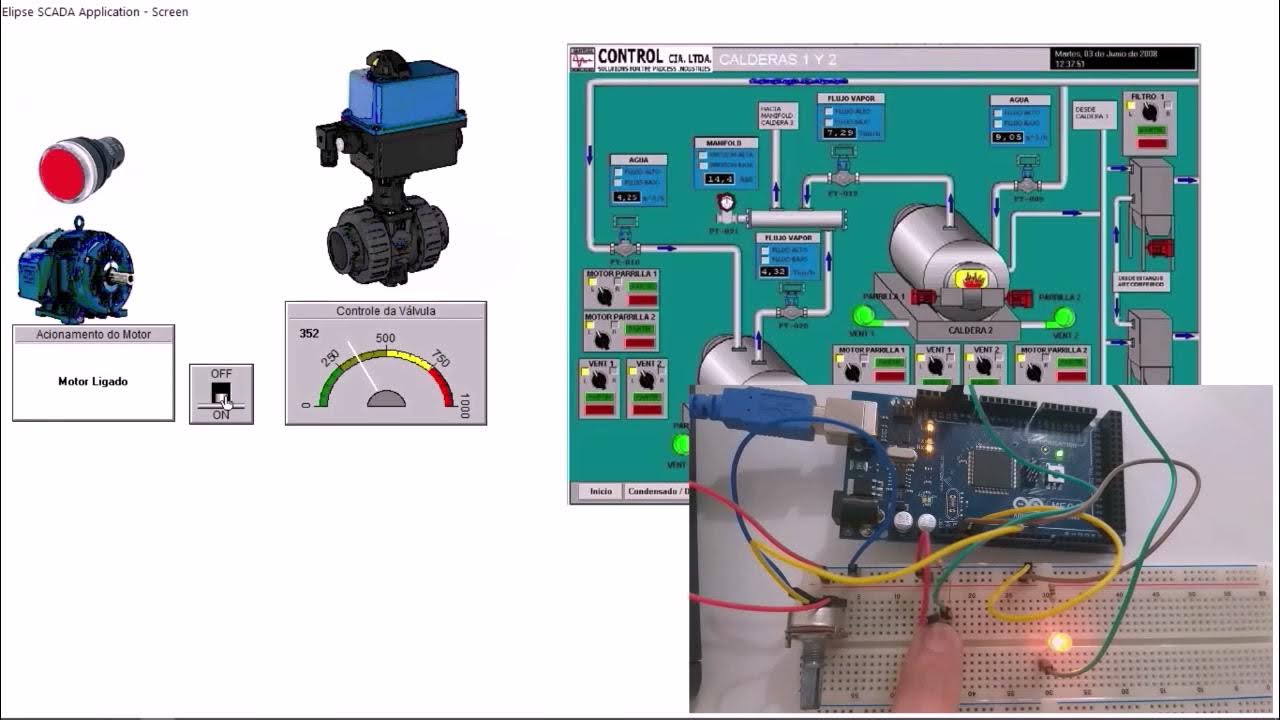 Supervisório Com Arduino E Elipse Scada Youtube