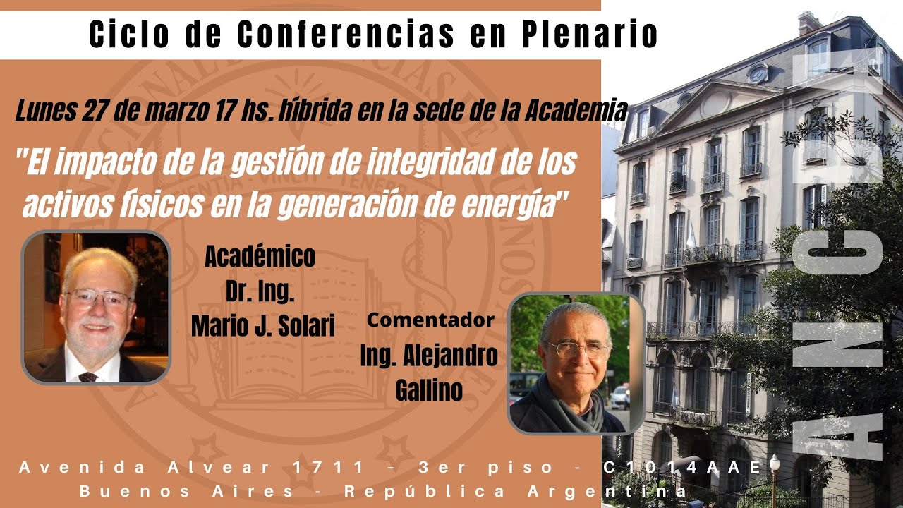 Conferencia del Ing. Dr. Mario J. Solari en la 1º Sesión Privada ...
