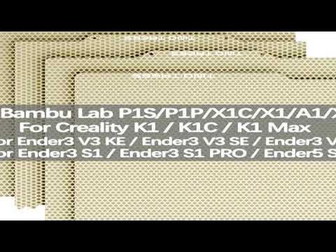 PEI Honeycomb Build Plate For Bambu Lab P1P/P1S/X1/X1C/X1E/A1 Double Sided PEI Spring Steel ...