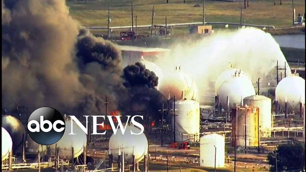 Community evacuated following explosion at refinery - YouTube