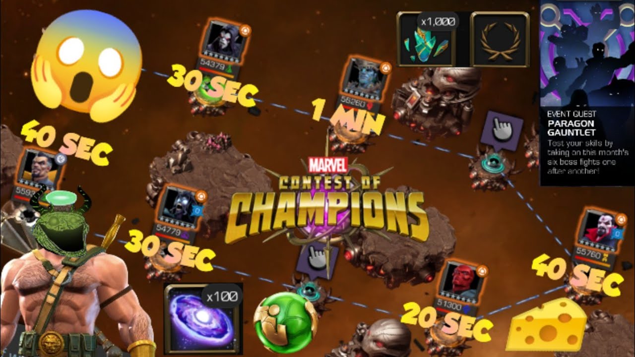 MCOC PARAGON GAUNTLET 100% EXPLORING WITH PERFECT TEAM🥶🥵 #marvel #mcoc ...