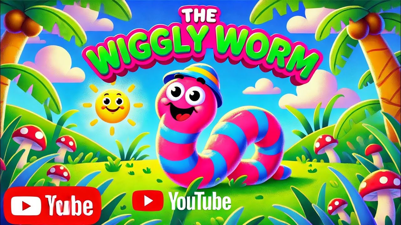 The wiggly worm | kids rhymes | by @Kiddleverse - YouTube