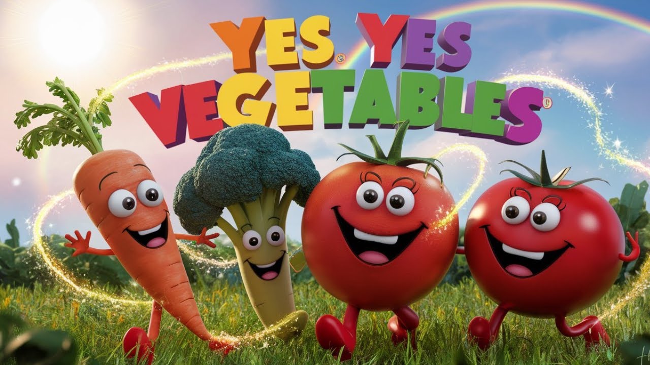 Yes Yes Vegetables Song for Kids | Fun & Healthy Learning with Animated ...