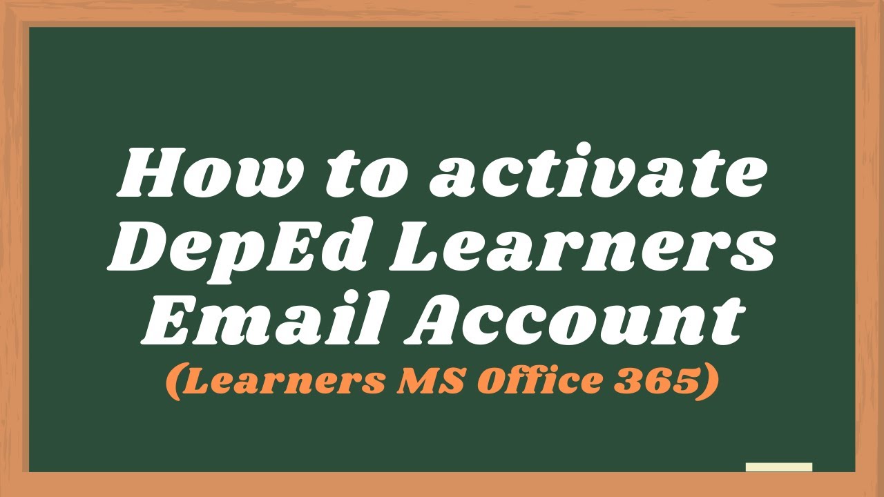Detailed Guide in Activating DepEd Learners' O365 Account - YouTube