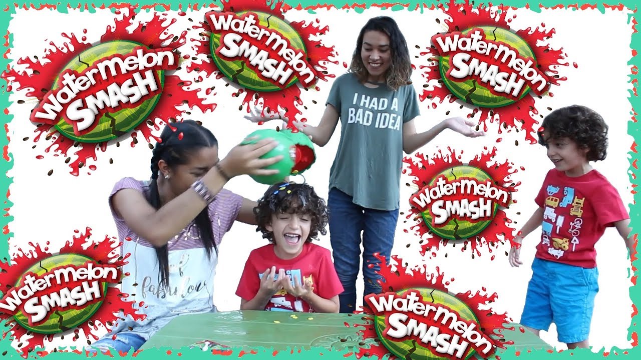 WATERMELON SMASH Toy Challenge Game Twin edition - YouTube
