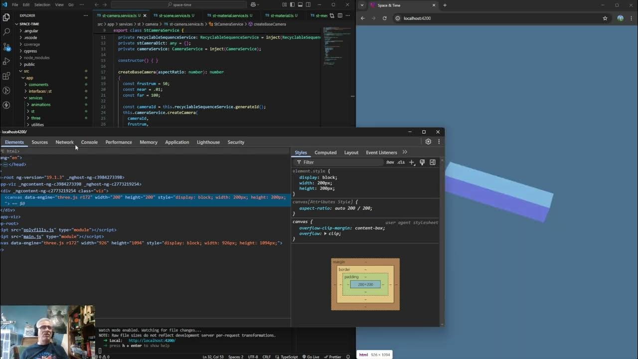 047 - ThreeJS and Angular Space And Time Application: More Integration Issues - YouTube