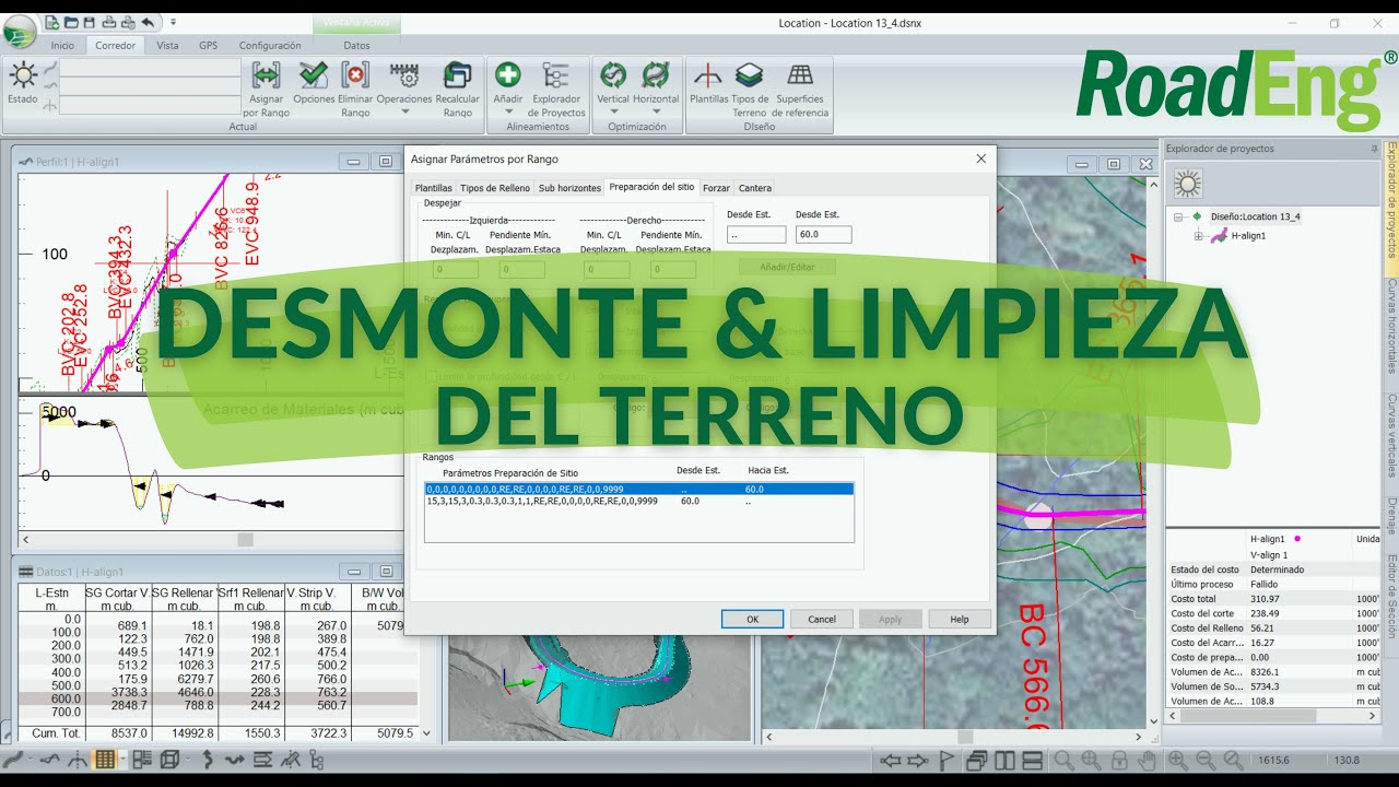 Desmonte y Limpieza del Terreno en RoadEng - YouTube