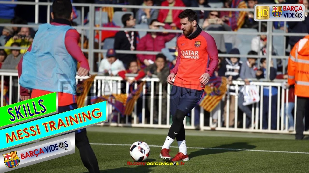 Messi's amazing double nutmeg training Goal (Jan 17) - YouTube