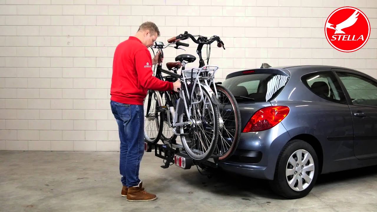 Fietsendrager monteren elektrische fiets - Stella Fietsen - YouTube