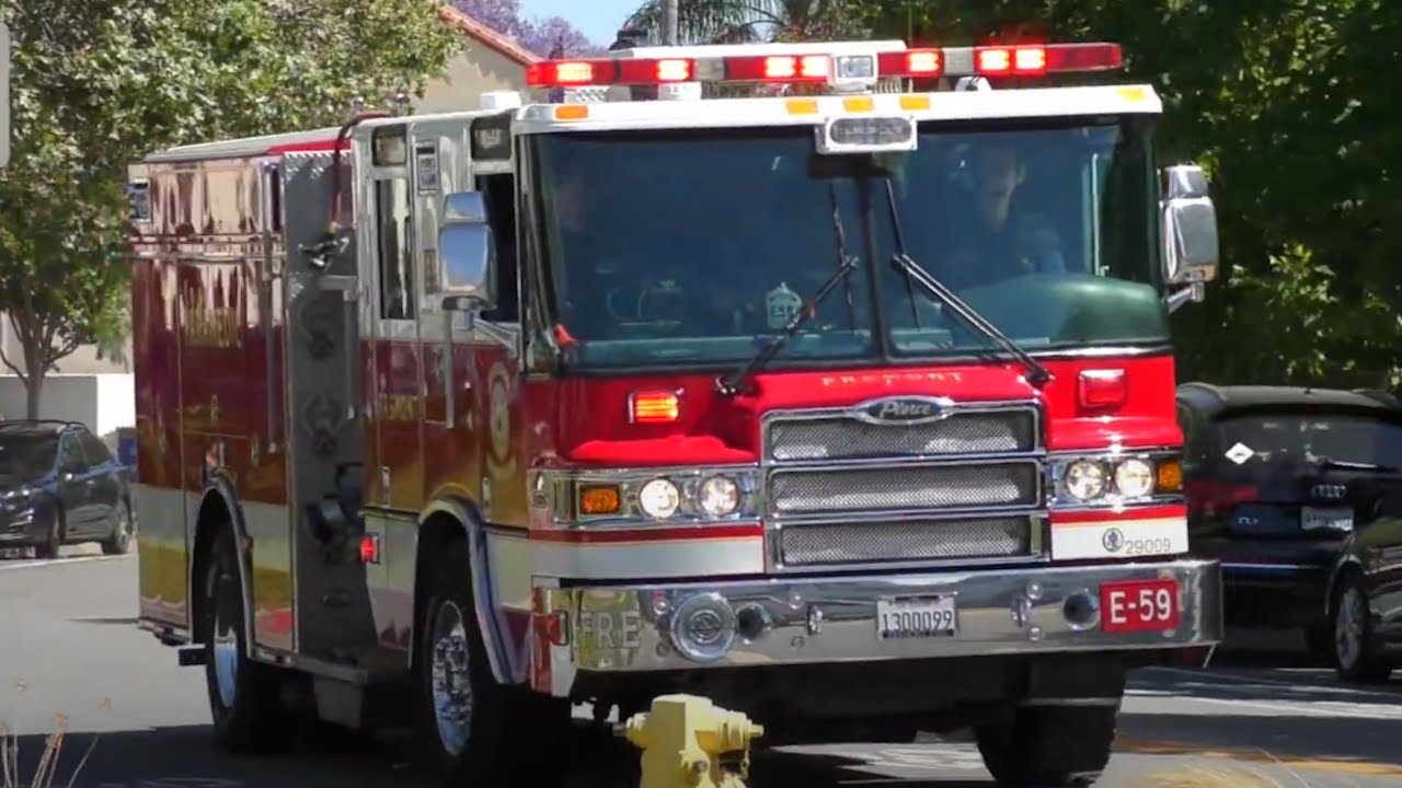 *PEAKED Q* Fremont Fire Dept. Engine 59 (Reserve) Responding - YouTube